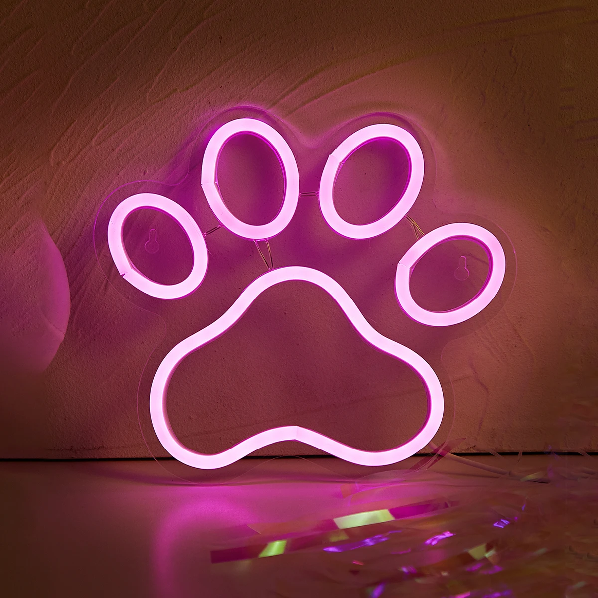 Chi-buy-LED-Neon-Paw-USB-Powered-Neon-Signs-Night-Light-3D-Wall-Art ...