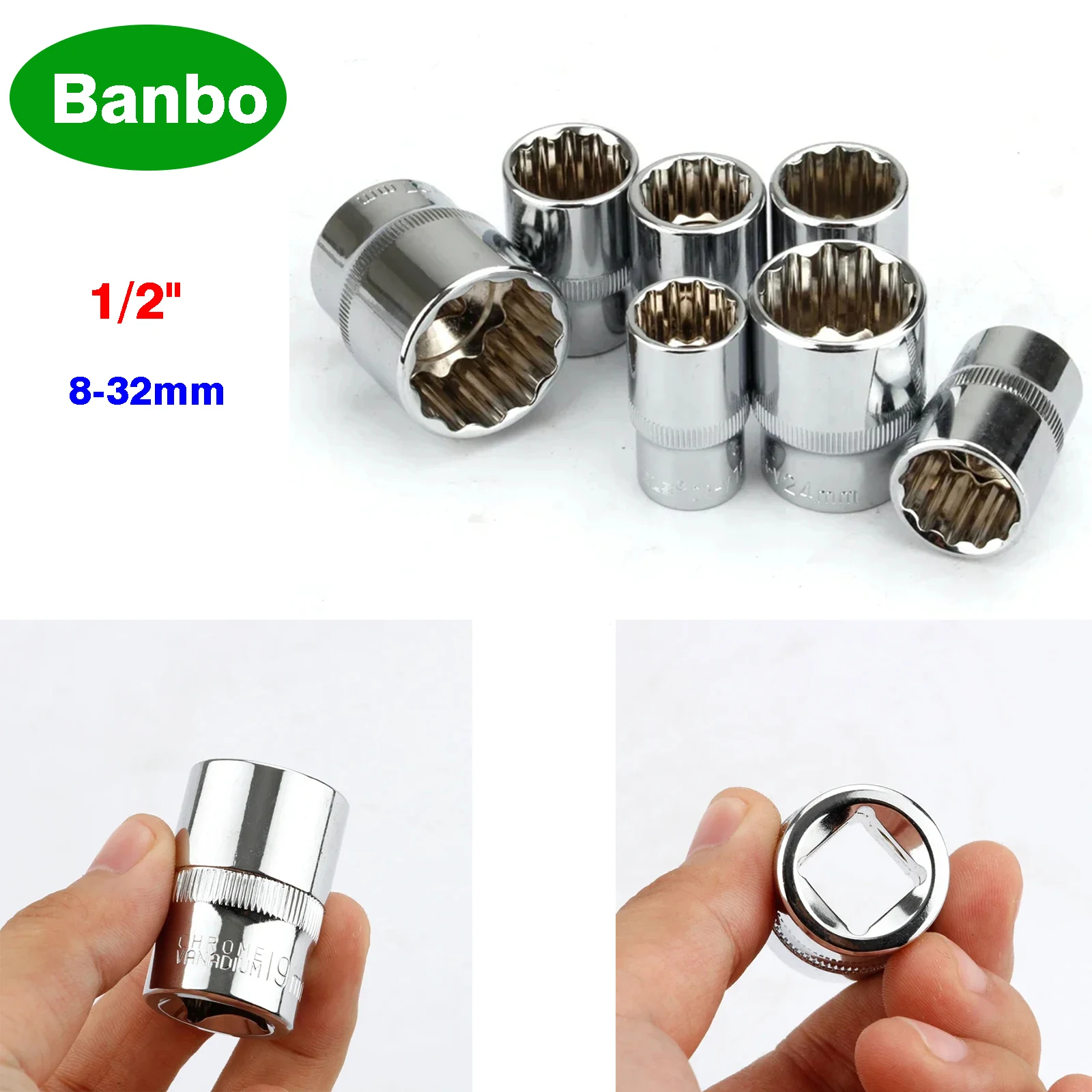 1pcs-1-2-Square-Drive-12-point-Socket-Bit-Ratchet-wrench-12pt-Sockets ...