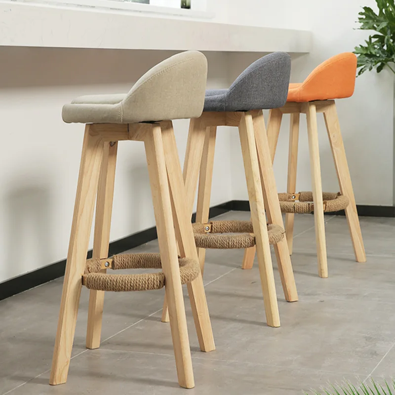 2PC-Nordic-wooden-bar-chairs-minimalist-modern-bar-cafes-and-nightclubs ...