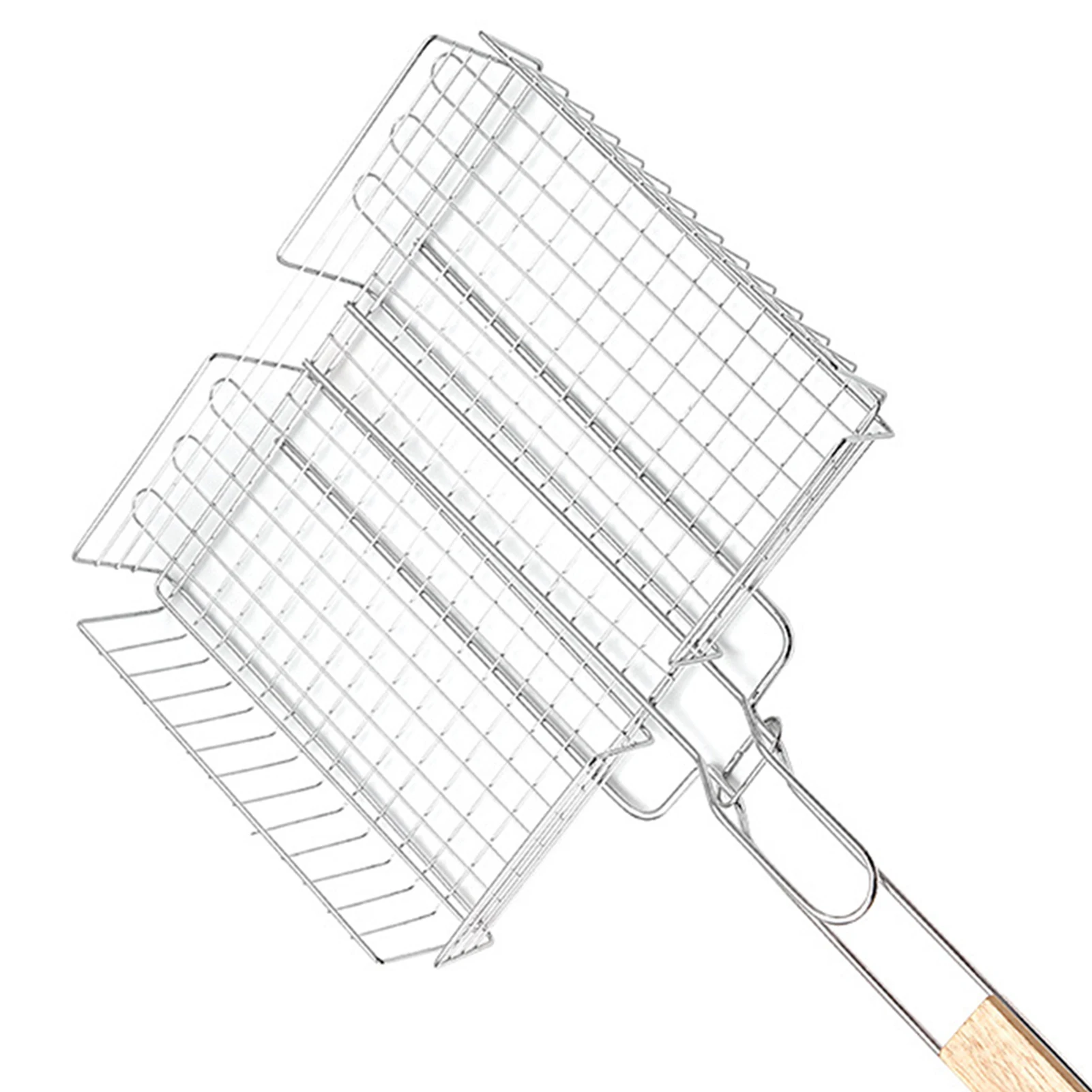 Barbecue-Grill-Basket-Non-stick-Stainless-Steel-Foldable-Nets-for ...