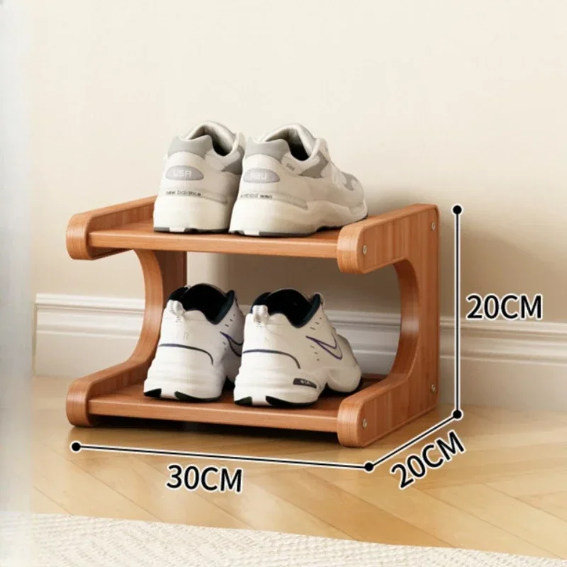 Wooden Shoe Storage Shelves Simple Shoes Storage Rack Stackable ...