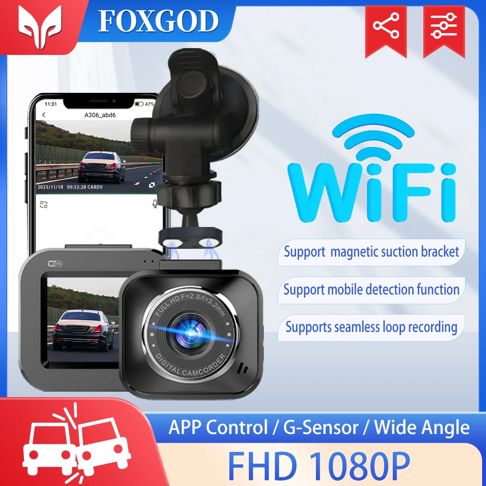 Car-DVR-Dash-Cam-WiFi-FHD1080P-Drive-Video-Recorder-Dashboard-Camera ...