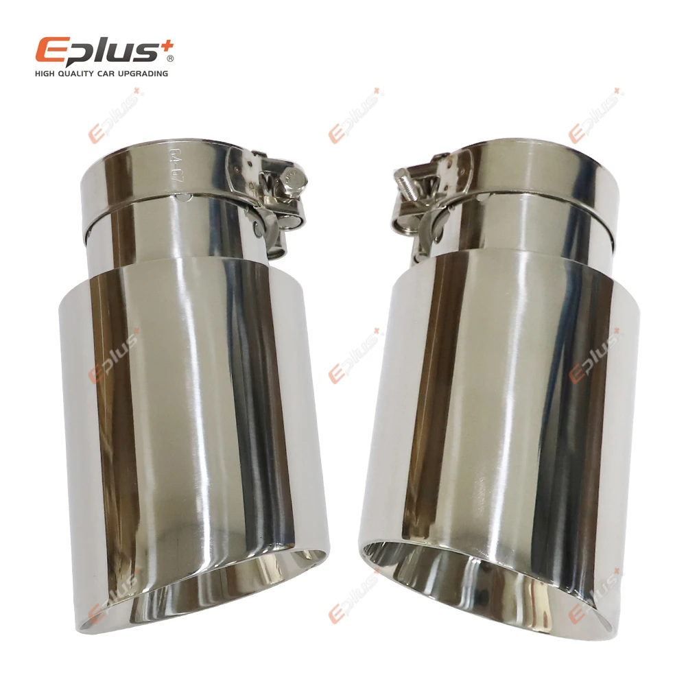 Car-Stainless-Steel-Silver-Muffler-Tip-Universal-Exhaust-Pipe-Mufflers ...