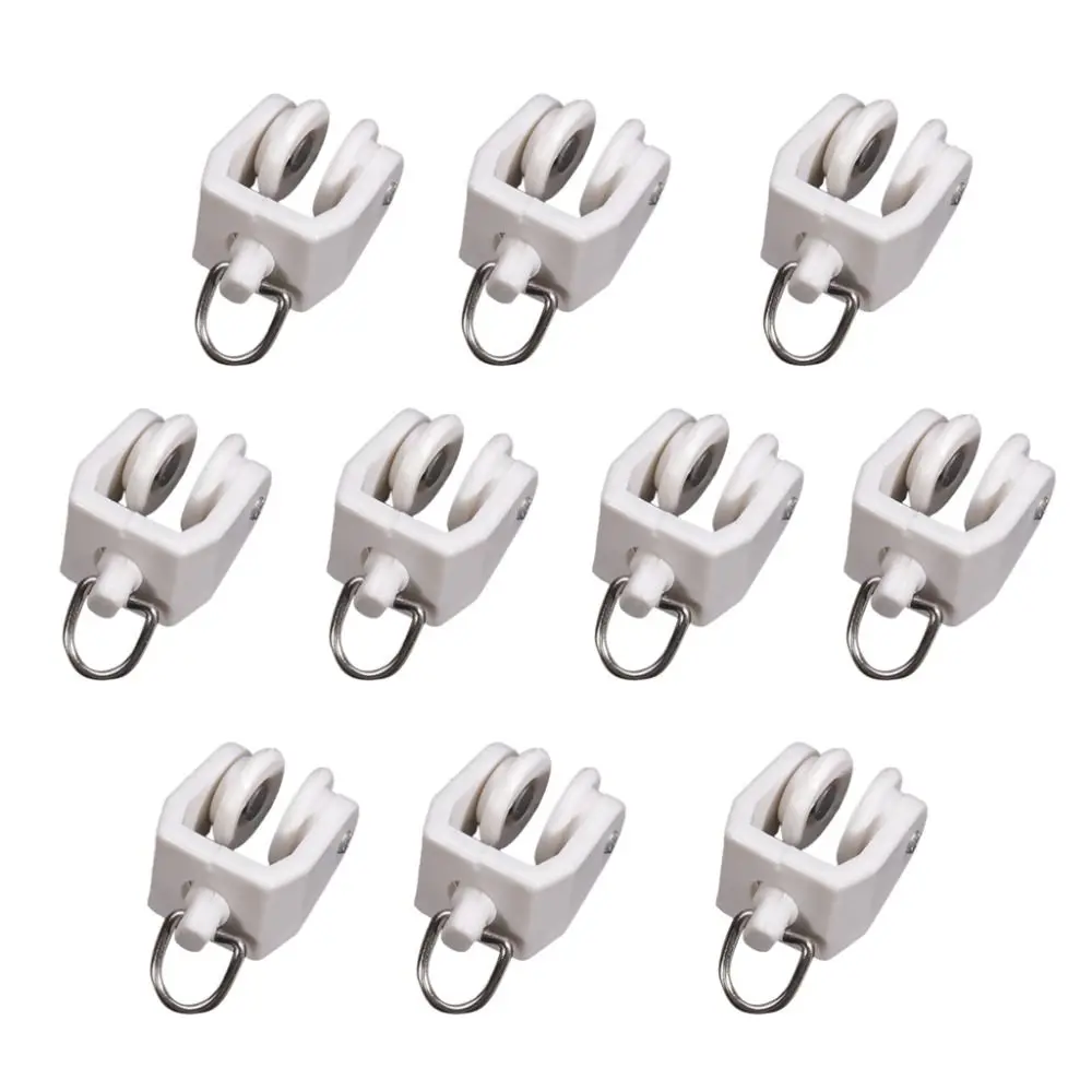 10Pcs-Plastic-Flexible-Curtain-Wheel-High-Quality-Curved-Curtain-Track ...