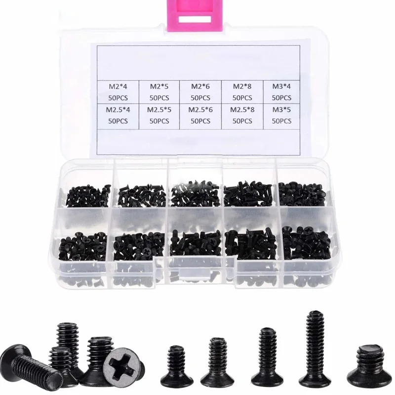 Kit de vis de remplacement pour ordinateur portable, 250/500 pièces, M2 ...