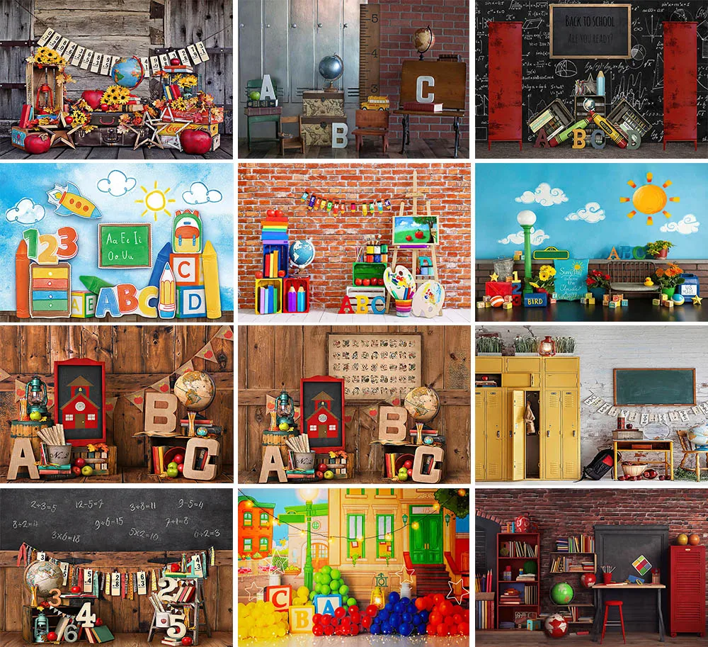 Mehefond-Photography-Background-Back-to-School-ABC-Globe-Pencil-Book ...