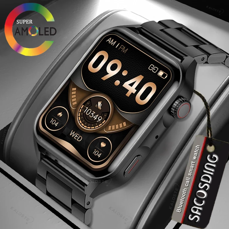 New Men Smart Watch Amoled Hd Screen Always On Display Women Watches ...