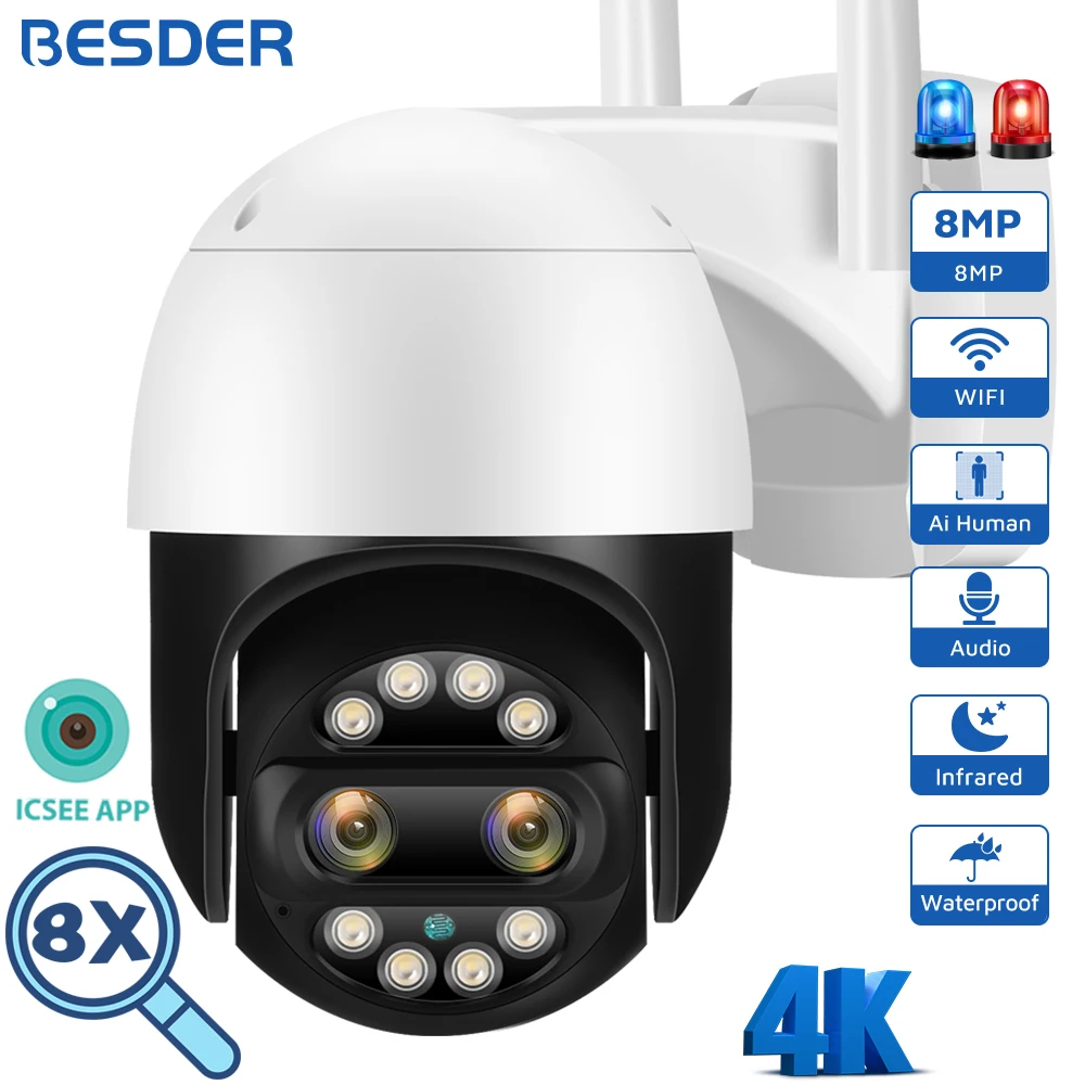 8mp Ptz Wifi Camera Dual Lens Night Vision Besder - 8mp Ptz Wifi Camera ...