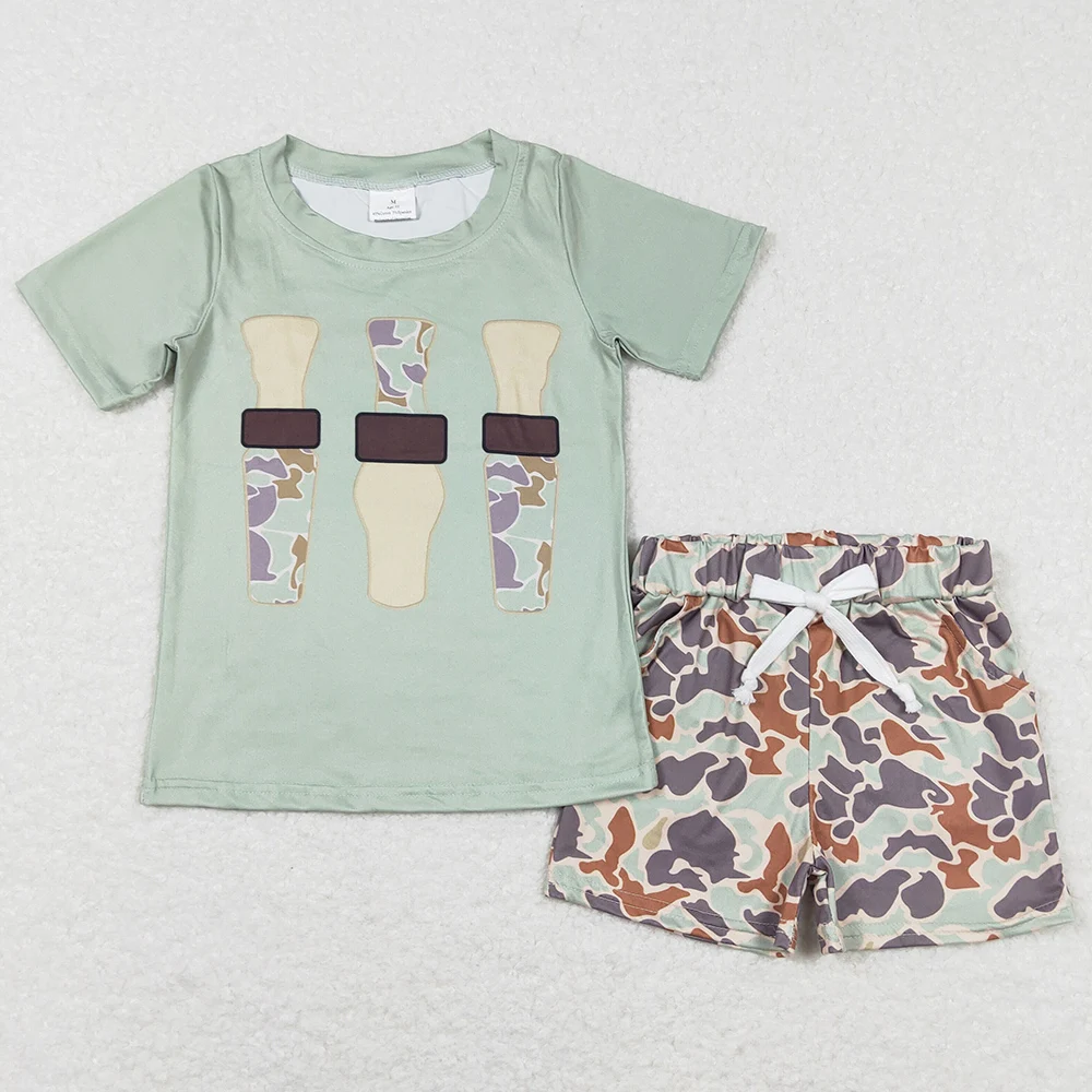 Hot Sale Kids Designer Clothes Boys Duck Call Camo Tee Shirts Shorts ...