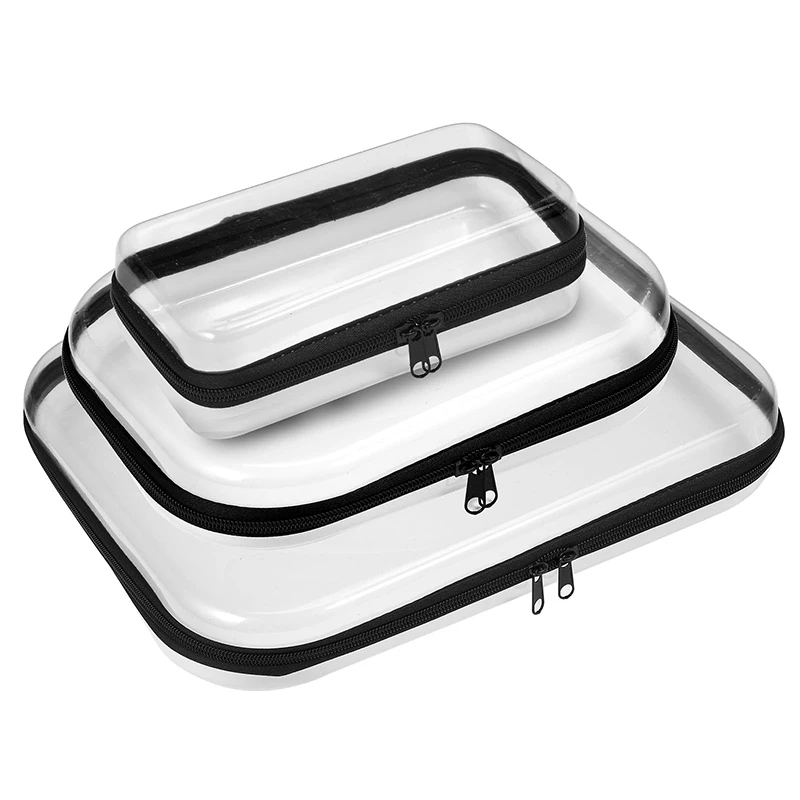 1-3pcs-Plastic-Zippered-Pouch-Hard-Bins-Storage-Bins-Stackable ...