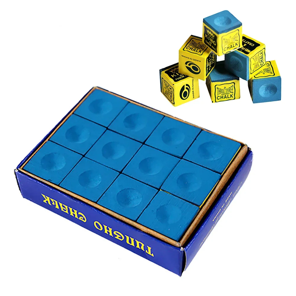 12Pcs-Snooker-Billiard-Chalks-Pool-Cue-Stick-Chalk-Oily-Dry-Billiard-No ...