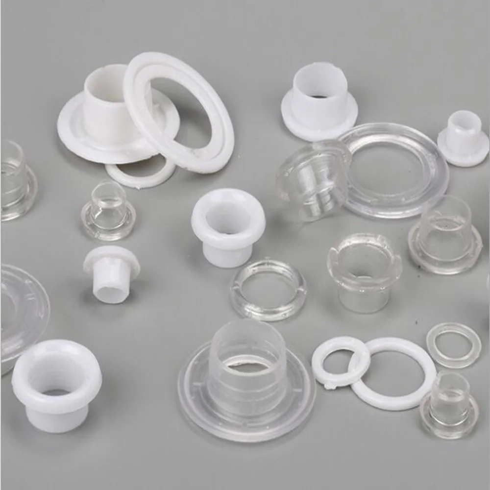 100-set-Plastic-Grommet-Eyelets-with-Washers-Assortment-Kit-Hole-Self ...