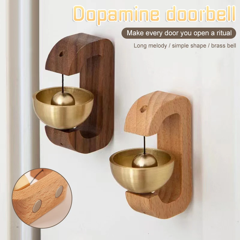 Door-Wireless-Wooden-Doorbell-Door-Type-Magnetic-Suction-Doorbell-Wind ...