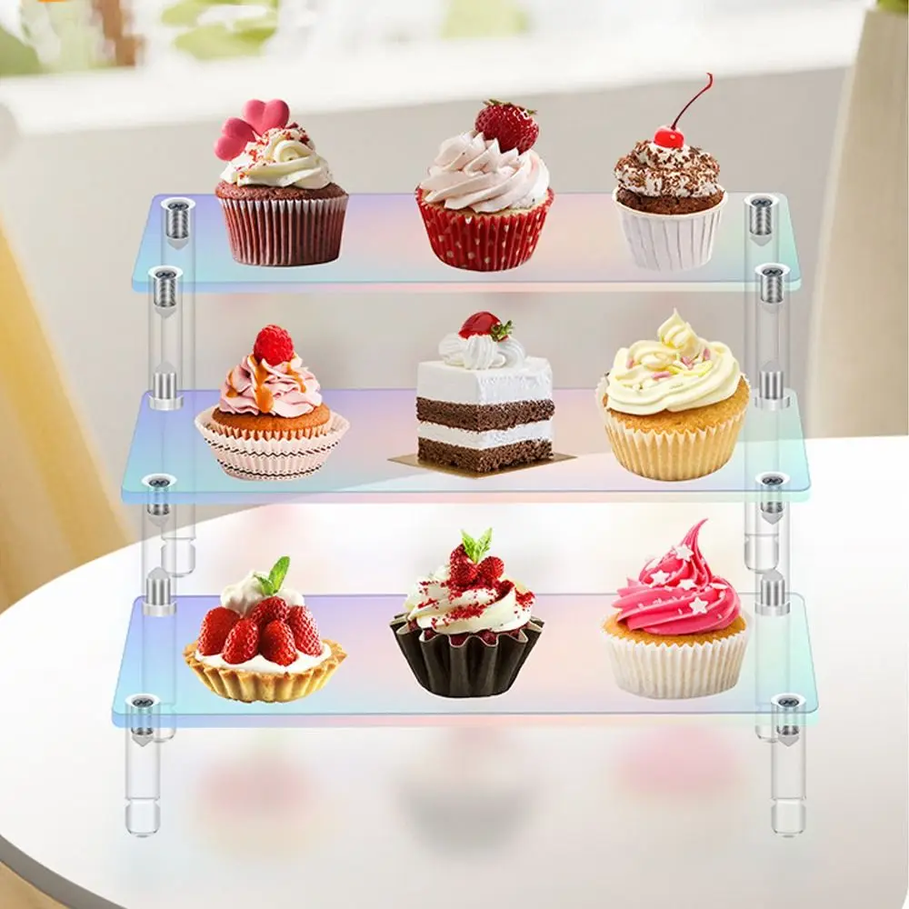 Iridescent-Clear-Display-Risers-Stand-High-Quality-Acrylic-Multipurpose ...