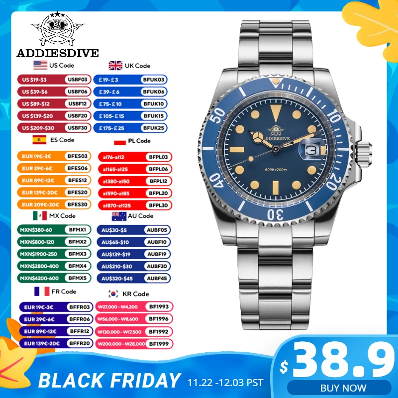 ADDIESDIVE-Reloj-de-pulsera-de-cuarzo-para-hombre-cron-grafo-de-buceo ...