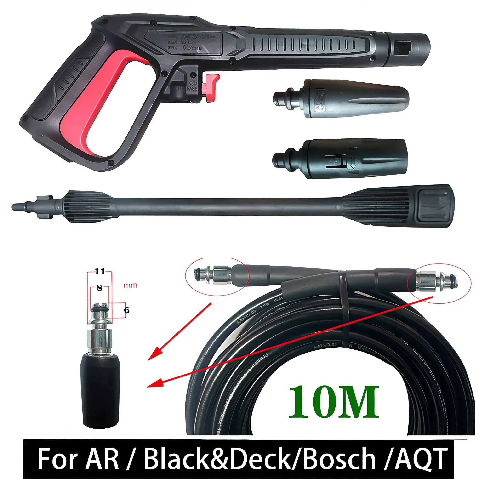 Car-Washer-Gun-Extension-Lance-Wand-For-Bosch-AR-Blue-Clean-Black ...