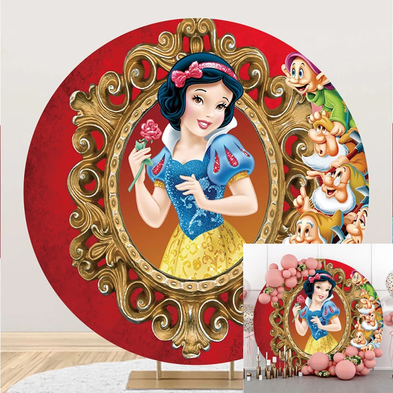 Disney-Princess-Schneewittchen-Circle-Background-Snow-White-Birthday ...