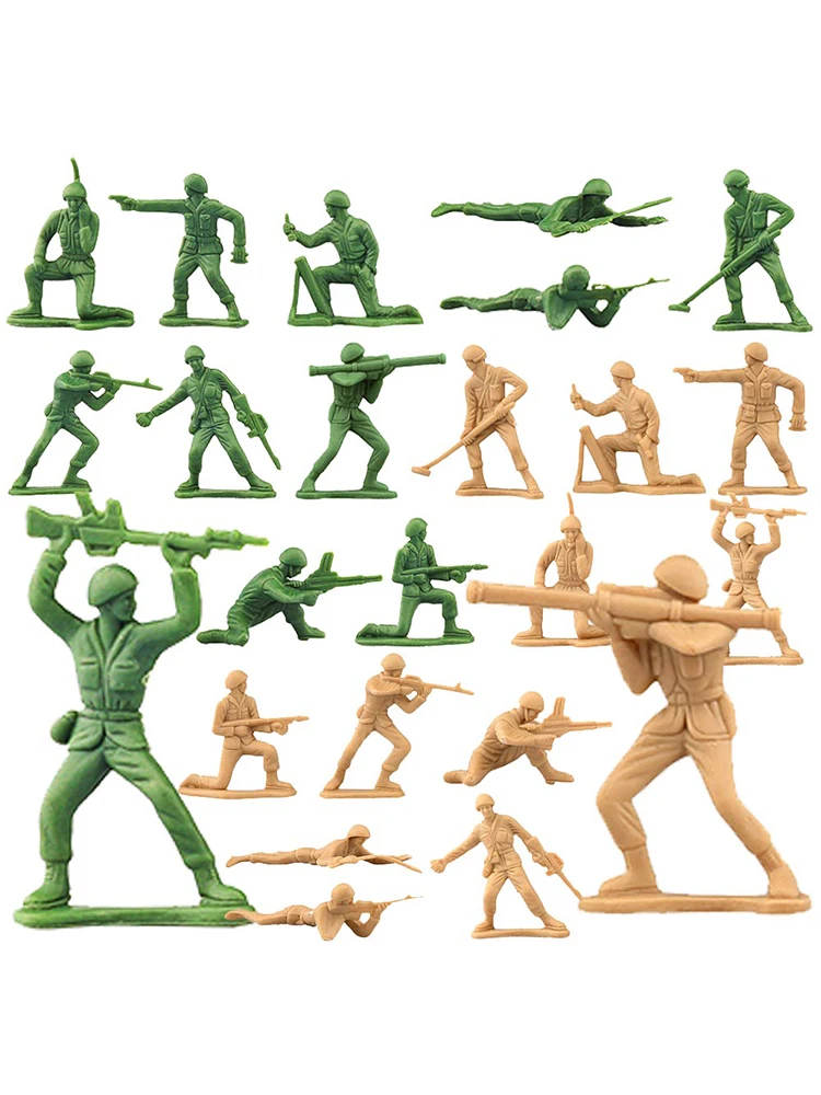 ViiKONDO-Army-Men-Toy-Green-vs-Tan-Soldier-100pcs-Plastic-Classic ...