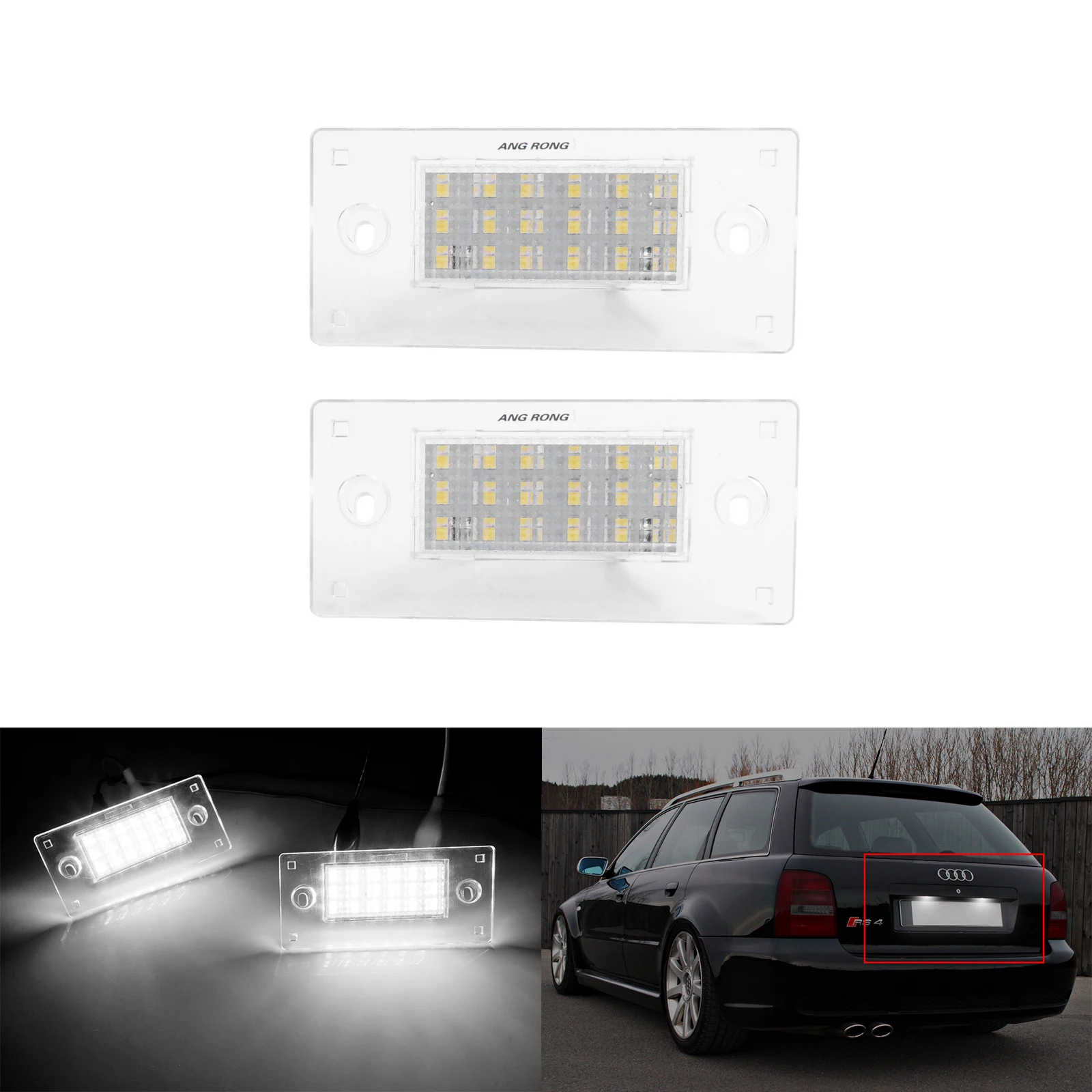 Error-Free-LED-License-Number-Plate-Lights-For-Audi-A3-S3-8L-LCI-A4-S4 ...