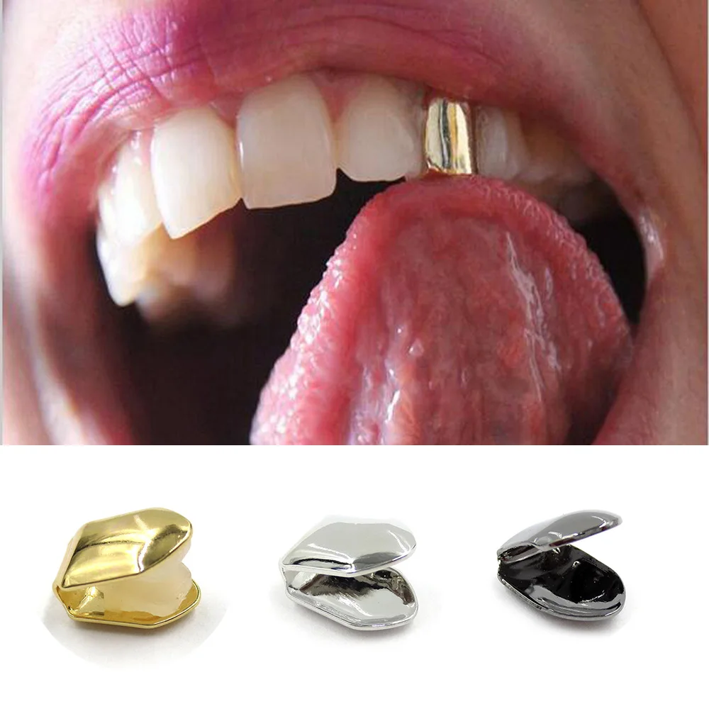 RACHELZ-HipHop-Golden-Teeth-Grillz-Single-Tooth-Caps-Rapper-Gold-Plated ...