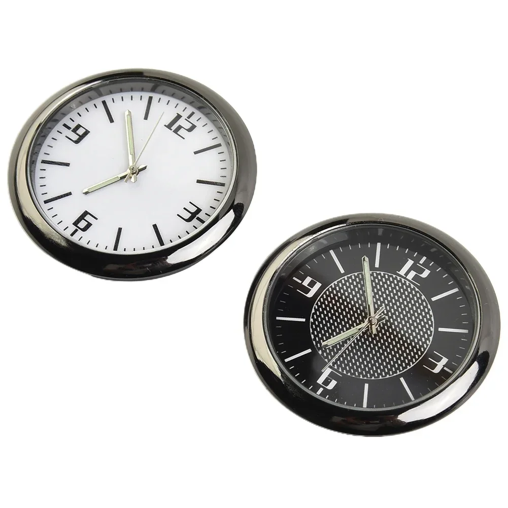 1pc-Mini-Car-Stick-Clock-4x4cm-Black-Silver-Luminous-Dashboard-Air-Vent ...