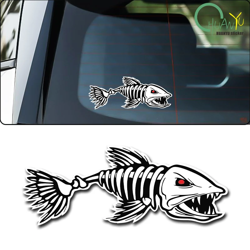 Three-Ratels-Digital-Skeleton-Fish-Vinyl-Car-Sticker-Decals-For-Car ...