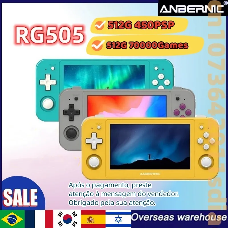 Anbernic-RG505-Handheld-Game-Console-Hall-Rocker-Sistema-Android-12 ...
