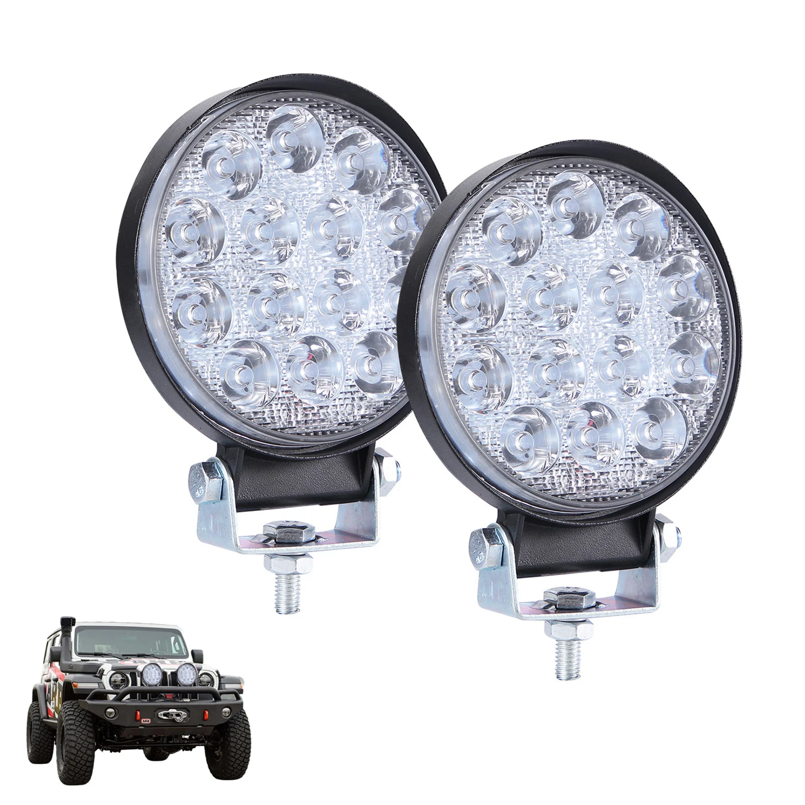 140W-Round-LED-Work-Lights-6000K-Spot-Driving-Fog-Light-Off-Road-Led ...