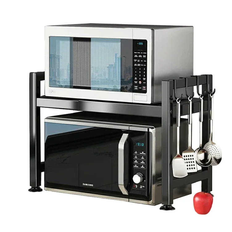 Home-Kitchen-Shelf-Double-Countertop-Retractable-Kitchen-Storage-Rack ...