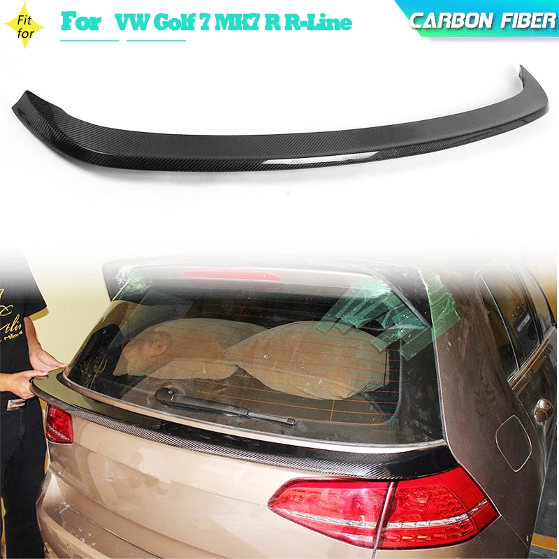 Carbon Fiber Rear Trunk Middle Spoiler For Volkswagen VW Golf 7 VII MK7 ...