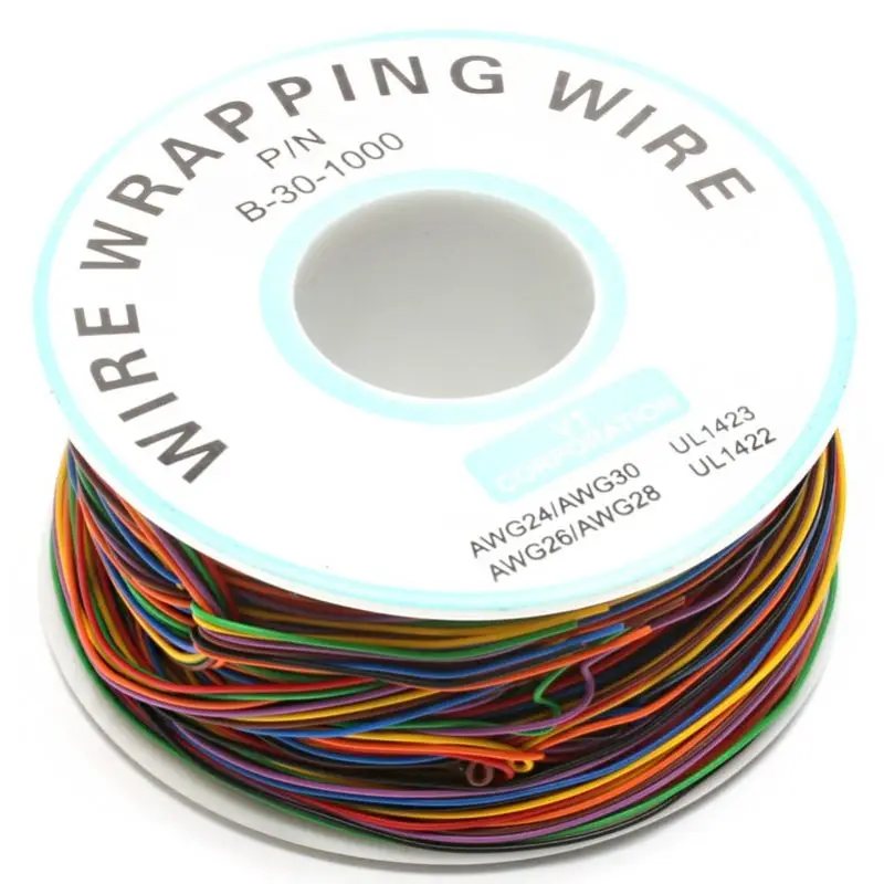 OK Line 8 Colors Wrapping Wire 30AWG Cable PCB Flying Jumper Wire ...