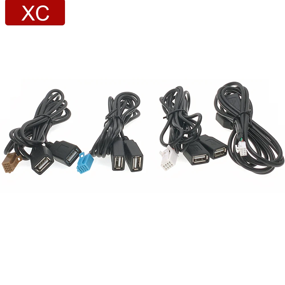 4-6-8-10-Pin-Car-Radio-Stereo-DIY-Dual-USB-Extension-Cable-Adapter ...