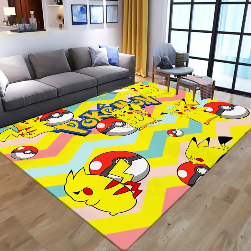 Pikachu Anti slip Pokemon Anime Auto Große Teppich für Wohnzimmer ...