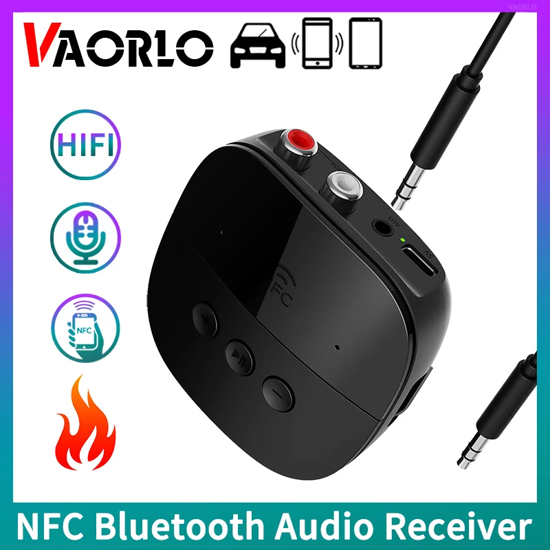 NFC Bluetooth 5.2 Audio Receiver 3.5mm AUX RCA USB U Disk/TF Card Play ...