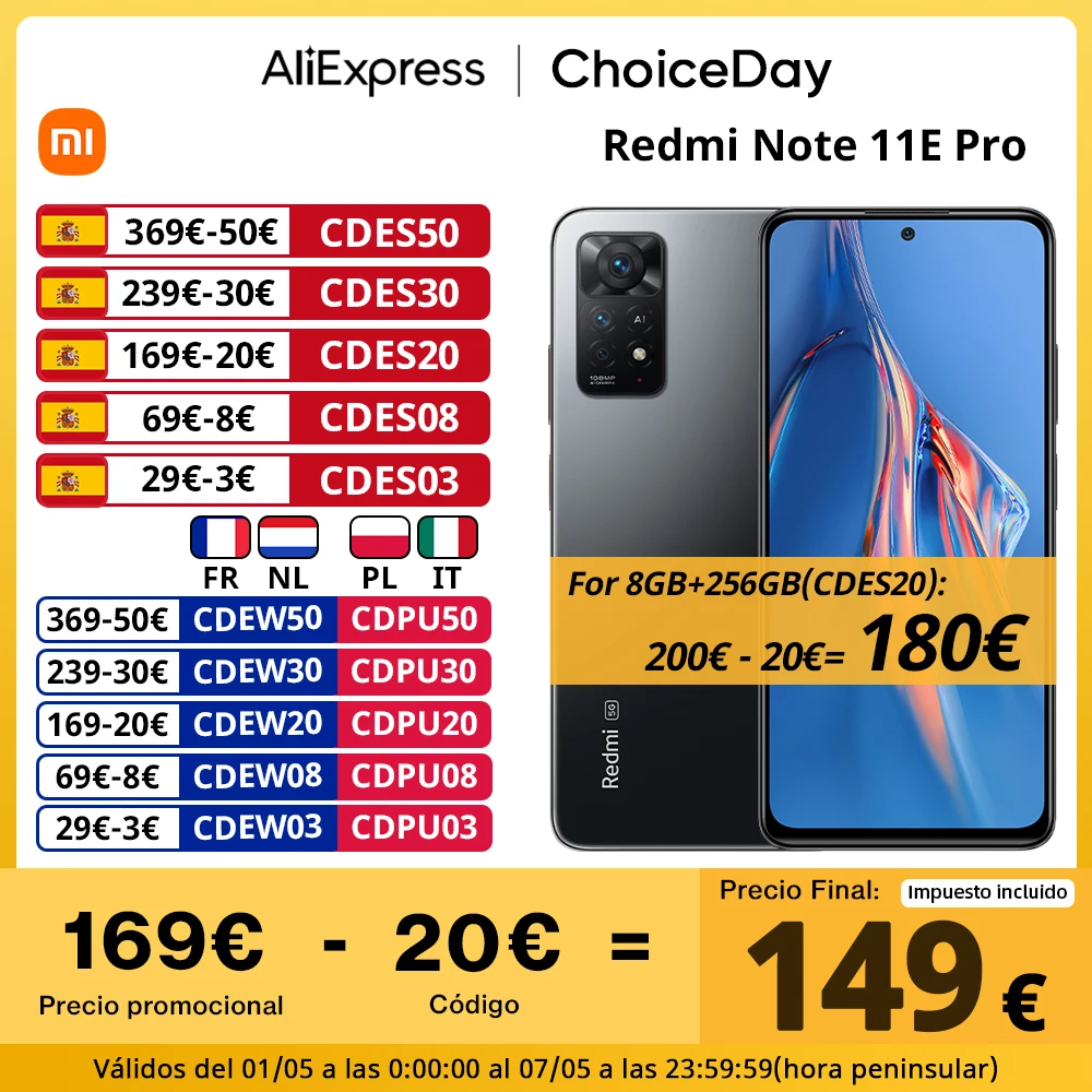 Global-Rom-Xiaomi-Redmi-Note-11E-Pro-5G-Smartphone-Note-11-E-Pro-108MP ...