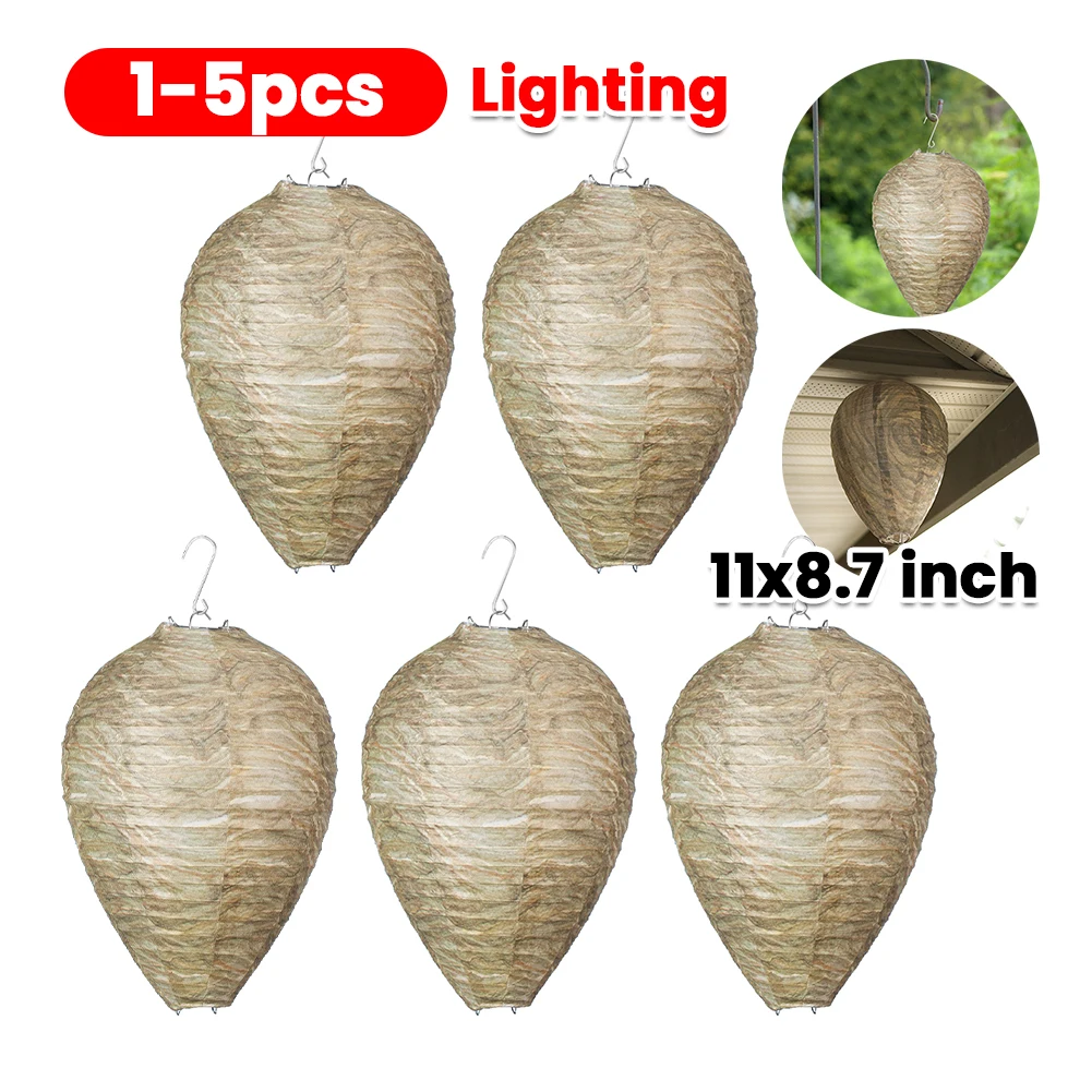 Non-Toxic Hornet Wasp Nest Decoy 11x8.7 inch Eco Friendly Hanging Wasp ...