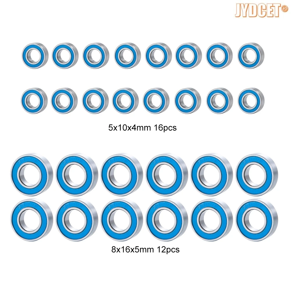28pcs-Blue-Rubber-Sealed-Bearing-Kits-Precision-High-Speed-Bearing ...