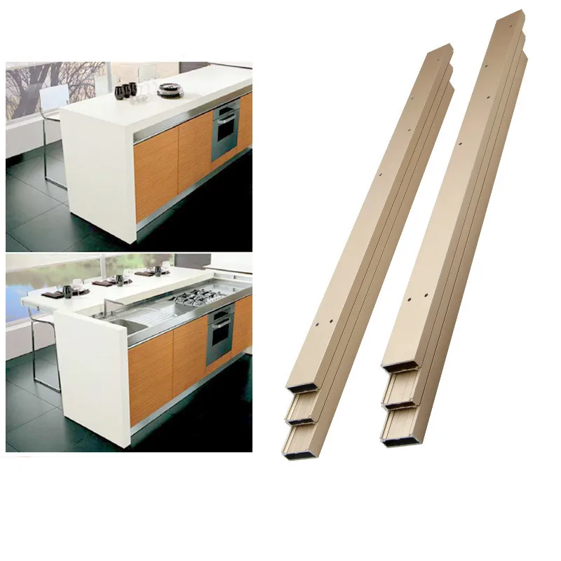 Aluminum-Alloy-Telescopic-Translation-Table-Top-Extension-Rail-Hidden ...