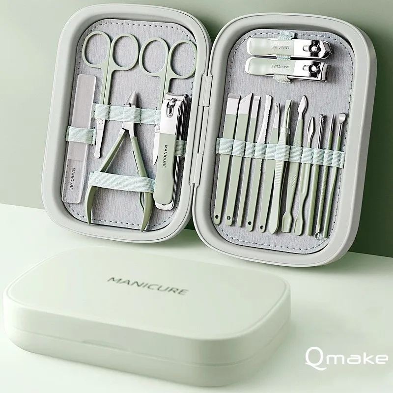 Qmake Juego de manicura profesional de acero inoxidable para pedicura ...
