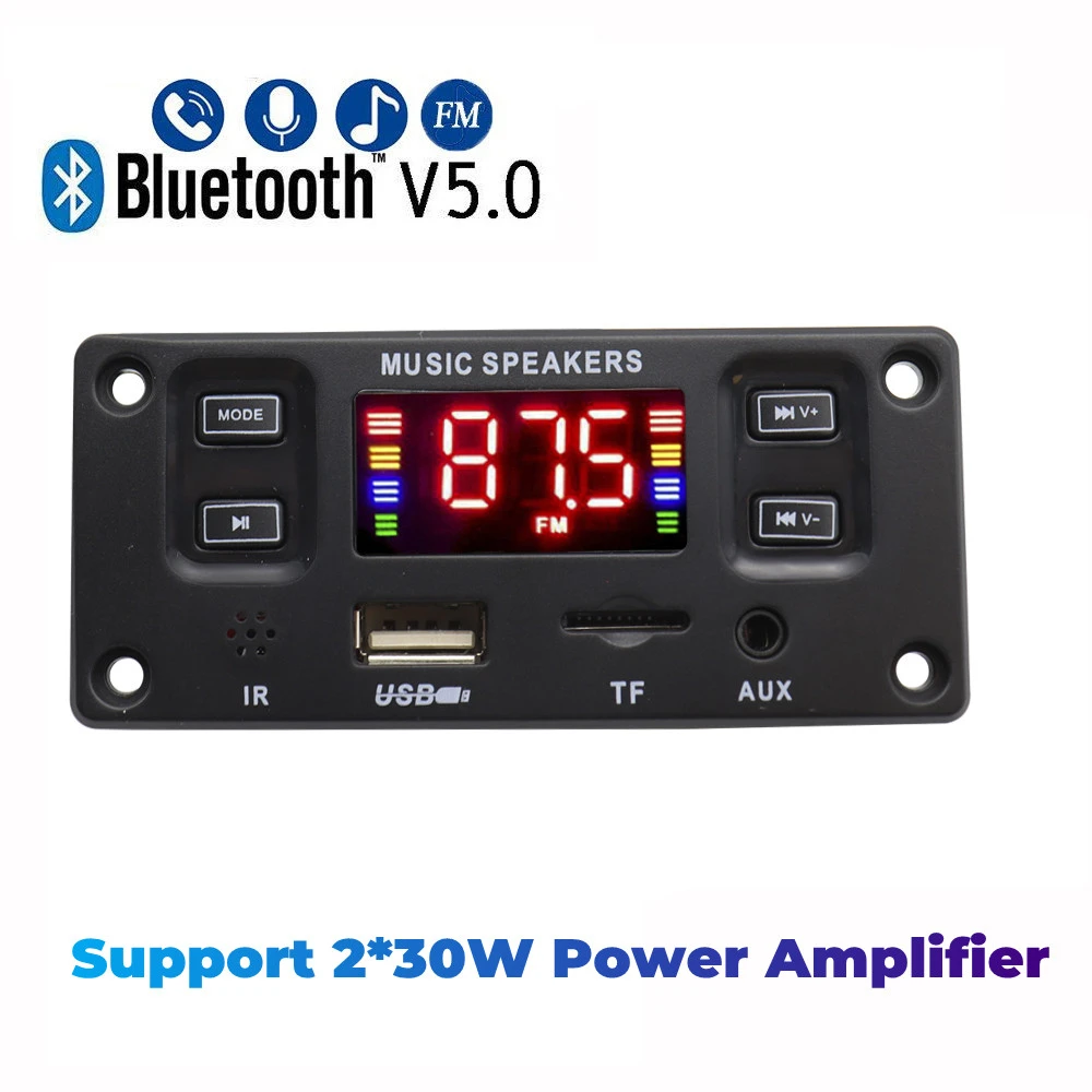 DC-12V-2-30W-60W-Amplifier-MP3-Decoder-Board-Bluetooth-5-0-Music-Player ...