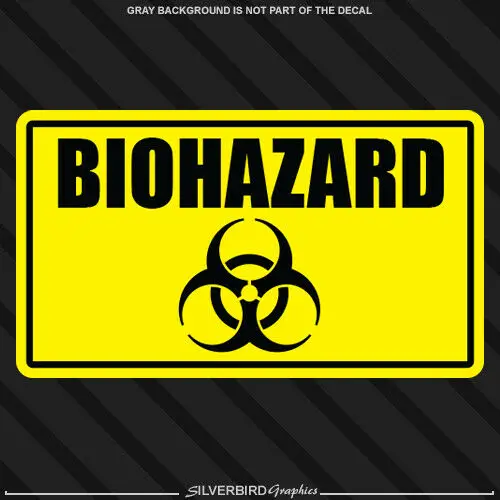 BIOHAZARD Sticker Radioactive Hazard Chemical Substance Vinyl Decal Car ...