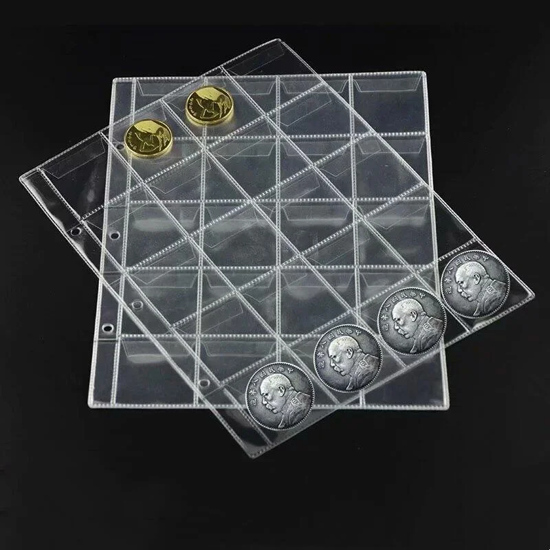 10 Sheets Coin Collection Pages 20 Hole Coin Pocket Pages Coin Binder ...