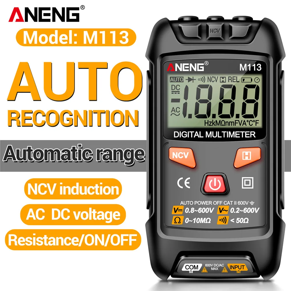 ANENG-M113-Mini-Digital-Multimeter-AC-DC-Voltage-Meter-1999-Counts ...