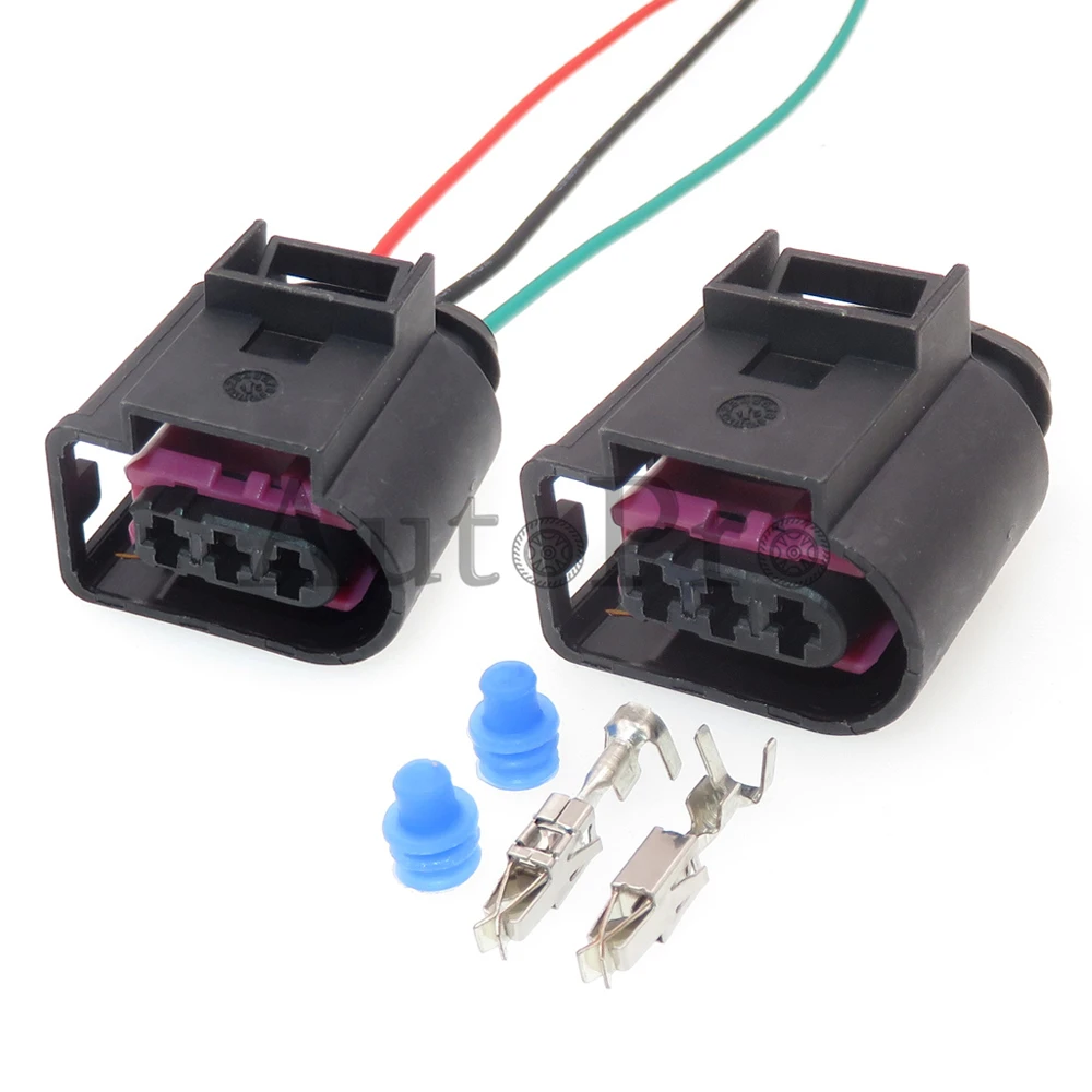 1 Set 3 Hole Automotive Engine Fuel Track Pressure Sensor Wire Socket ...