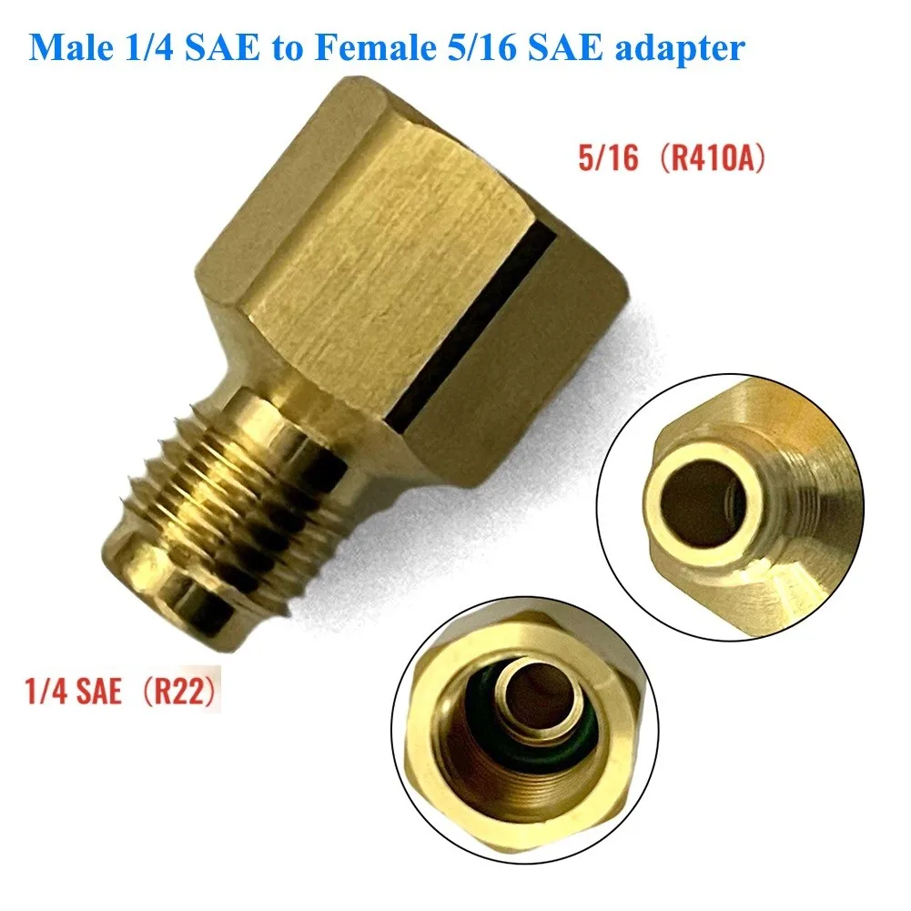 1pc-R410a-Refrigeration-Charging-Adapter-5-16-SAE-F-Quick-Couplers-To-1 ...