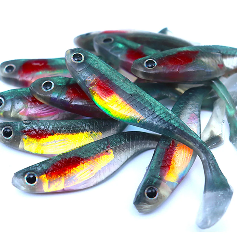 5pcs Softbait 8.8cm/5g Saltwater Freshwater Fishing Soft Shad Lures ...