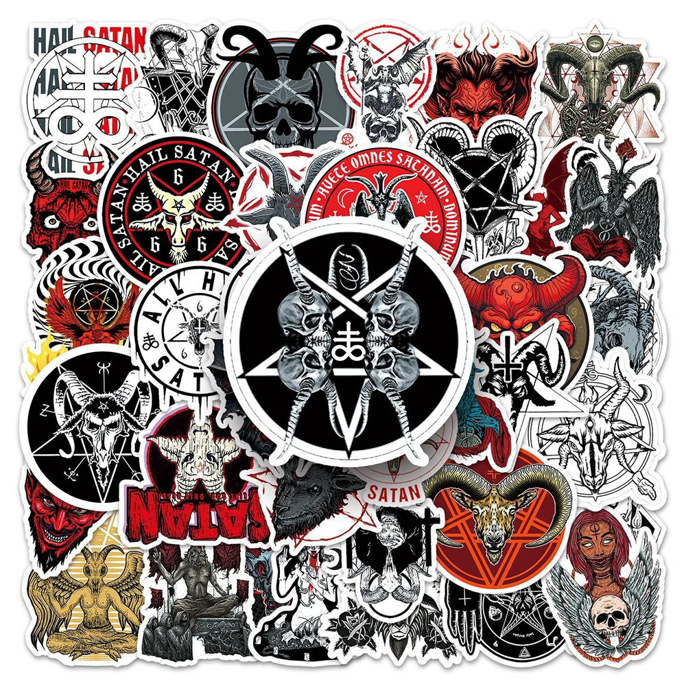 10-30-50pcs-Gothic-Demon-Satan-Stickers-Decals-Waterproof-DIY-Graffiti ...