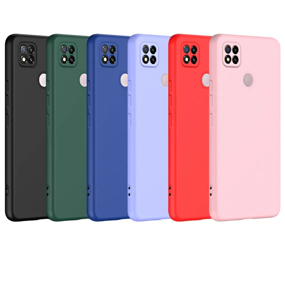 Luxury-Original-Phone-Case-for-Xiaomi-Redmi-9C-NFC-Soft-Liquid-Silicone ...