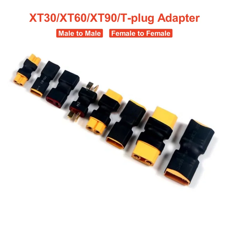 1pcs-XT30-XT60-XT90-T-plug-Male-to-Male-Female-to-Female-Connector ...