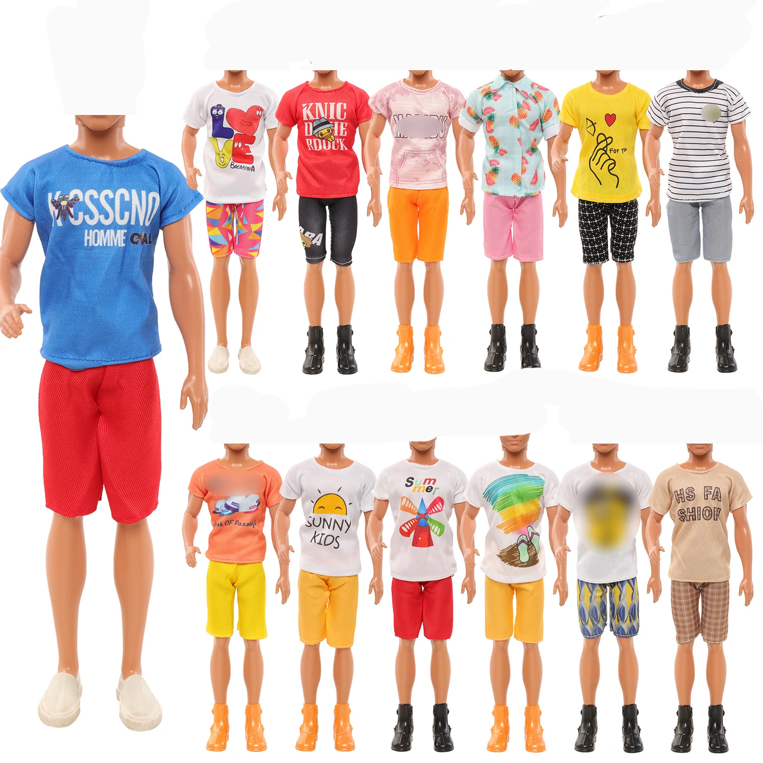 4-Sets-Men-Outfit-Casual-Beach-T-Shirt-Shorts-Trousers-Pants ...